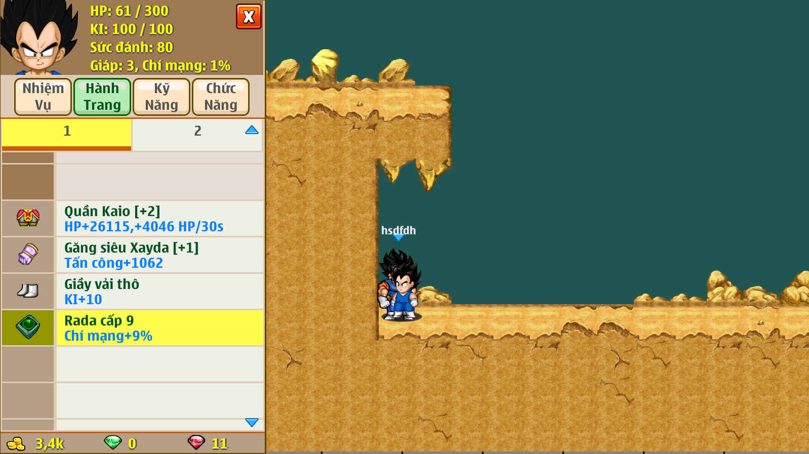 Tài khoản Ngọc Rồng Online #18138 - Ngọc Rồng Online